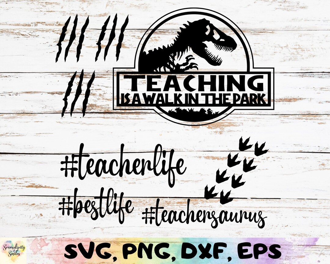 NEW Teaching is A Walk in the Park - Welded Teeth - Solid Text- Svg-png ...