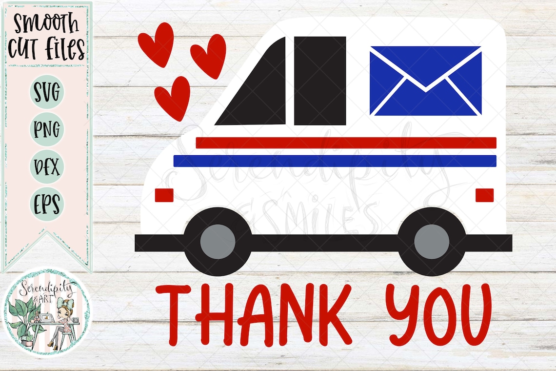Mail Truck Thank You - Mailman Thank You - Svg-png-dfx-eps - Files for ...