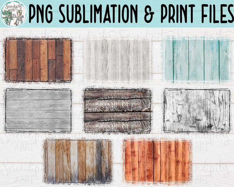 Rustic Wood Background 1 PNG Elements- Print Sublimation Background ...