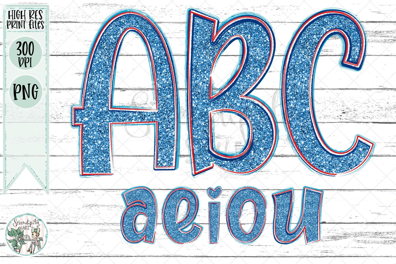Patriotic Doodle Alphabet Set Clipart Accessories Included - Etsy