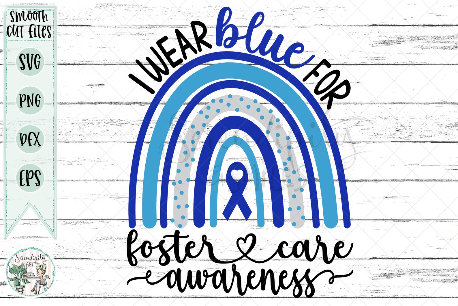 I Wear Blue for Foster Care Awareness Svg Png Dfx Eps - Etsy