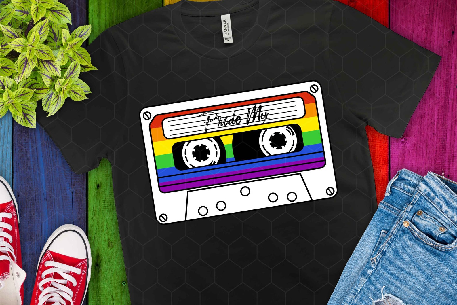 LGBTQ Pride Mix - White Cassette Tape - 90s Retro - PNG - Digital ...