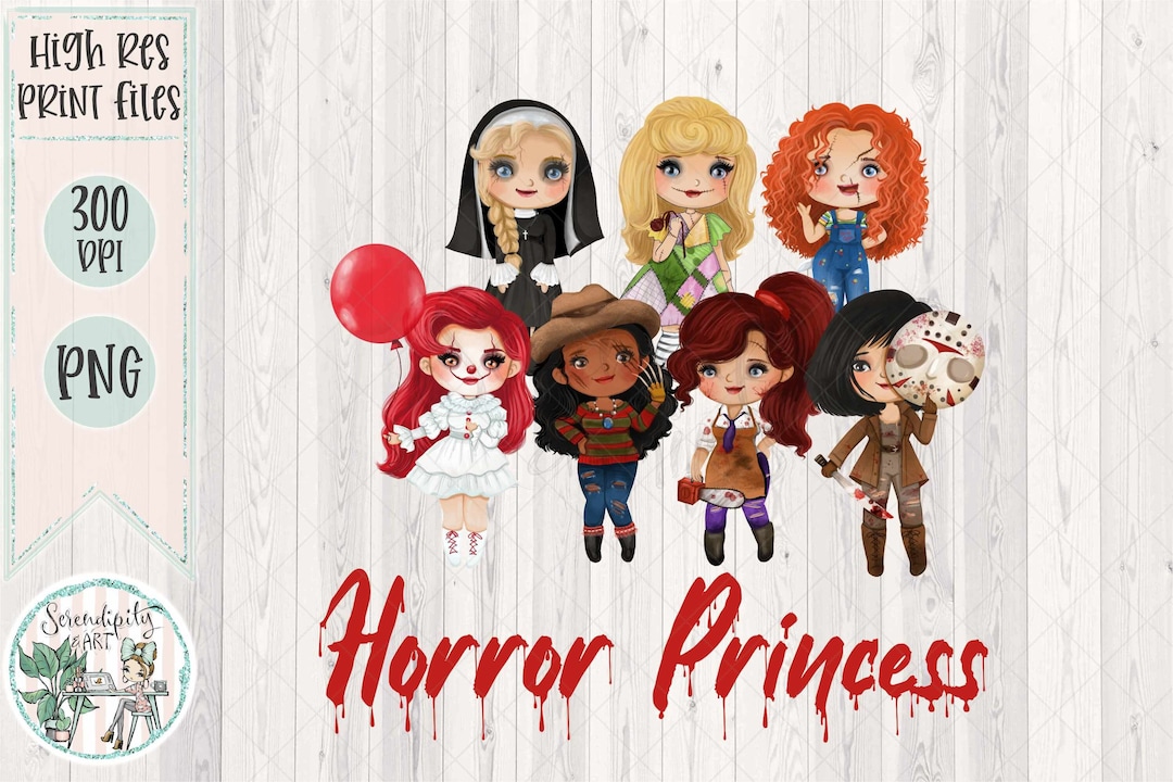 Horror Princess - Horror Movies Girls - PNG - Sublimation or Print ...