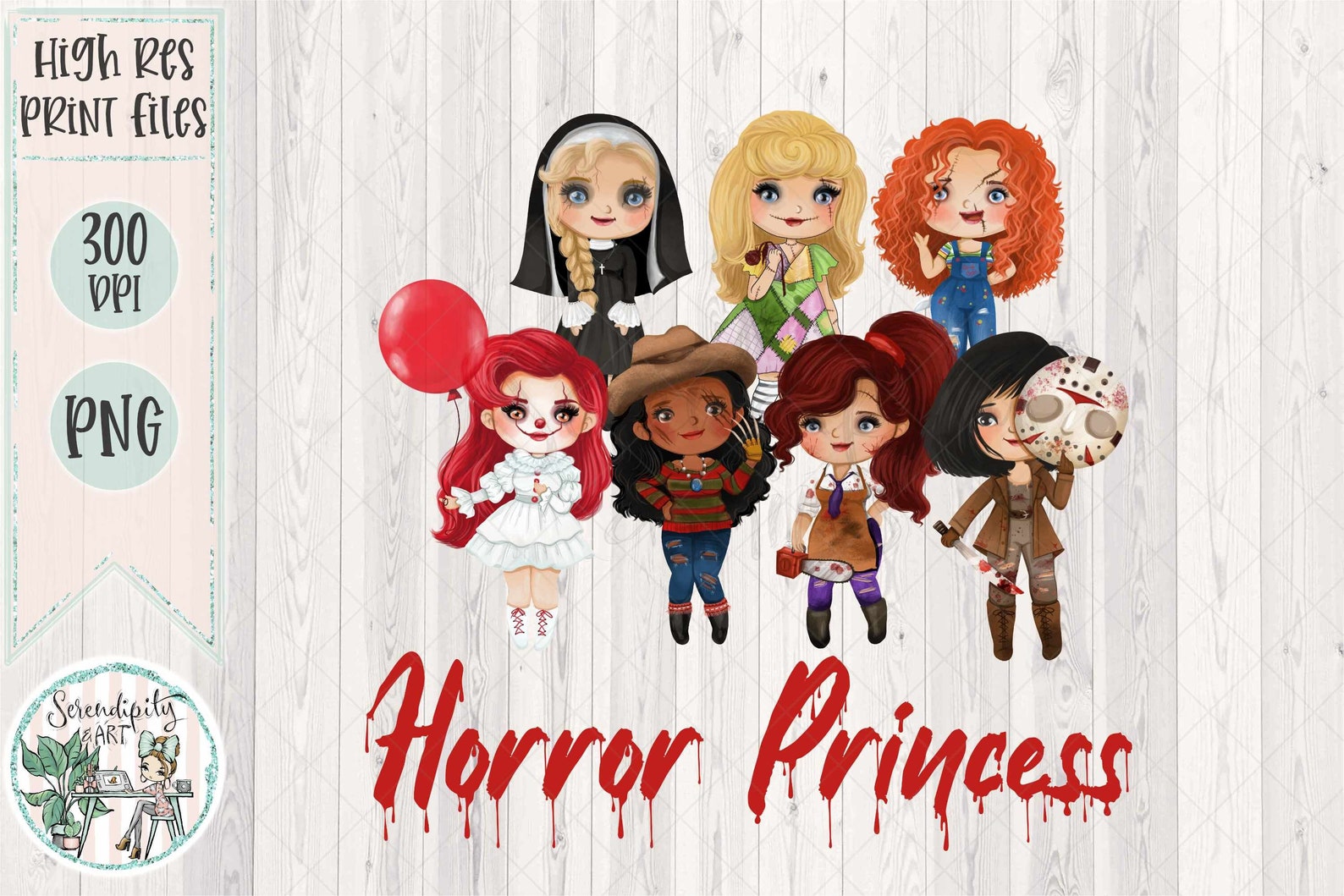 Horror Princess - Horror Movies Girls - PNG - Sublimation or Print ...