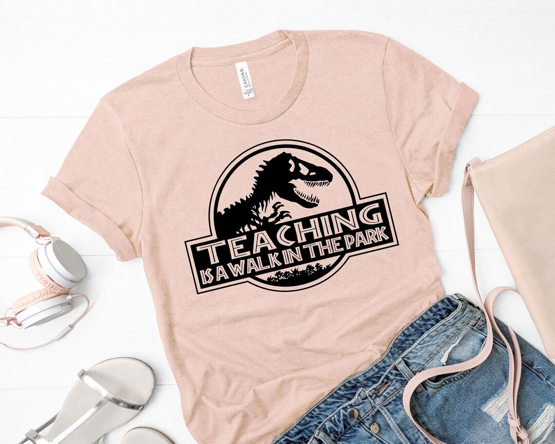 Teaching is A Walk in the Park - Dinosaur - Svg - Png - Dxf - Eps - Cut ...
