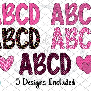 Cheerleading Doodle Alphabet Set - Hot Pink, Black, and Gold ...