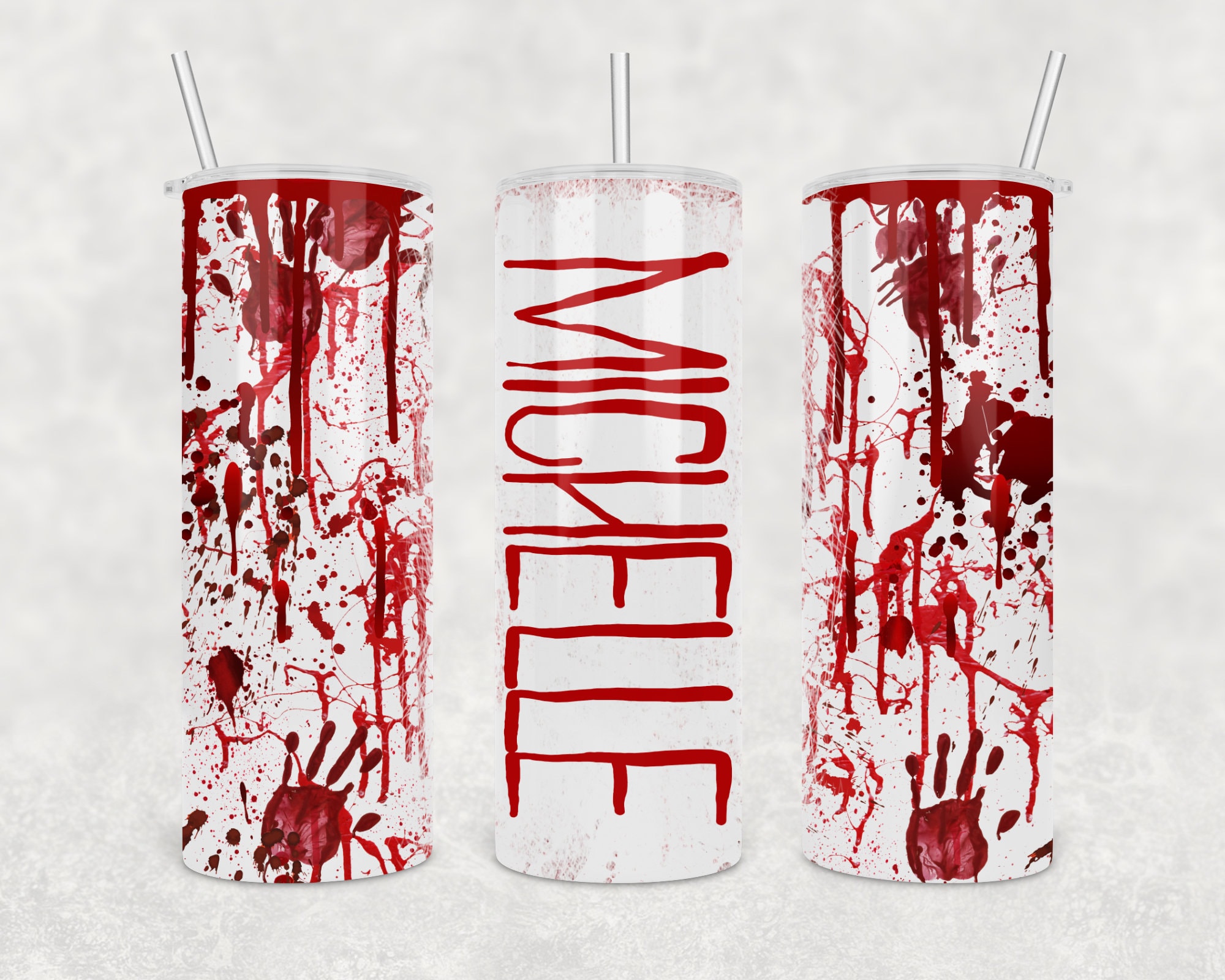 Dripping Blood Splatter - Halloween - 20oz Skinny Tumbler Sublimation ...