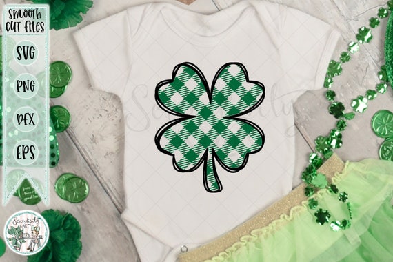 Buffalo Check Shamrock Svg Png Dxf Eps Cut File | Etsy