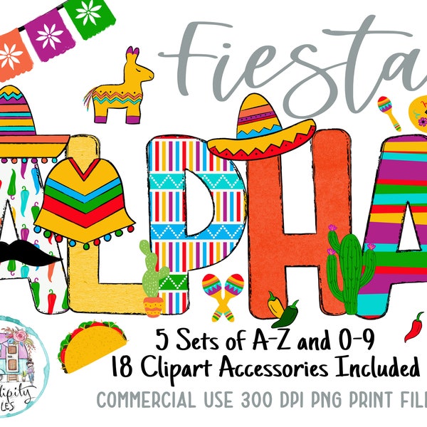 Fiesta Alphabet Svg - Etsy