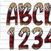 Doodle Alphabet and Number Set - Buffalo Plaid - Leopard - Glitter ...