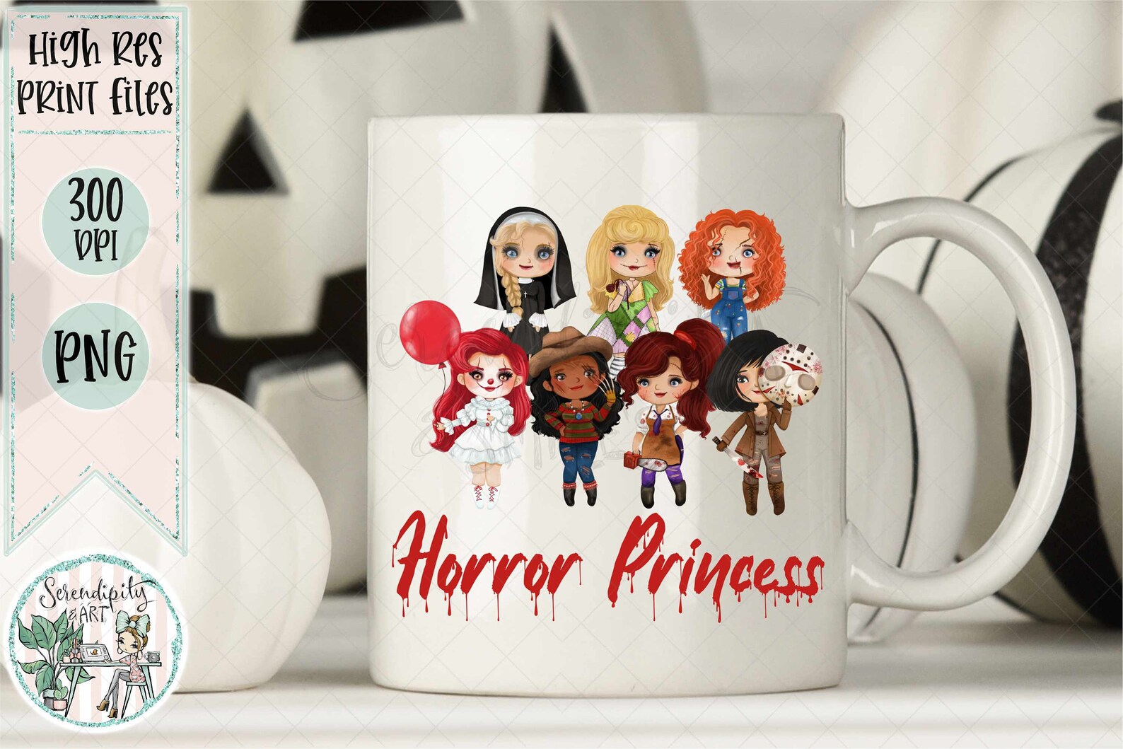 Horror Princess - Horror Movies Girls - PNG - Sublimation or Print ...