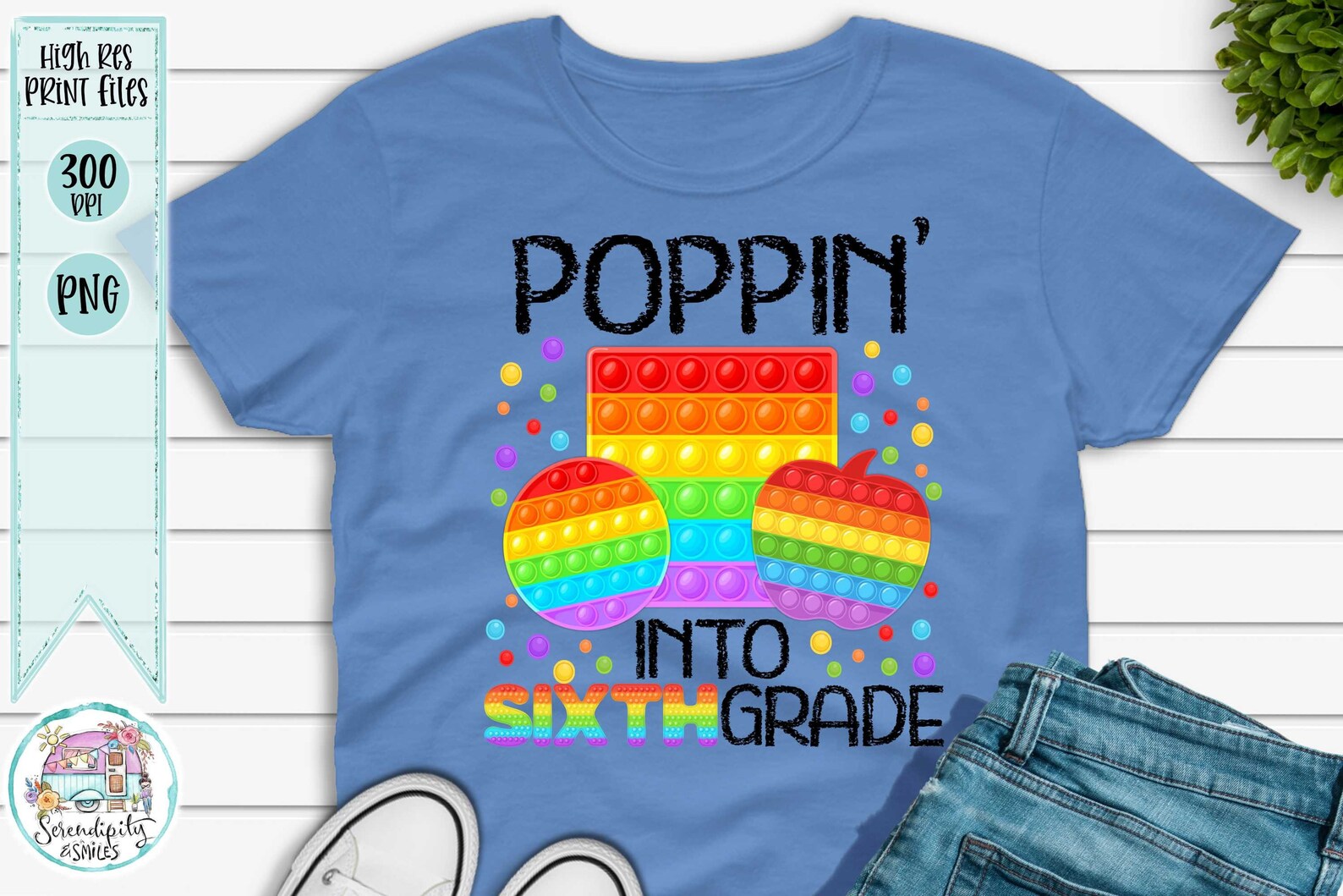 Poppin' Into Sixth Grade PNG Sublimation Digital - Etsy