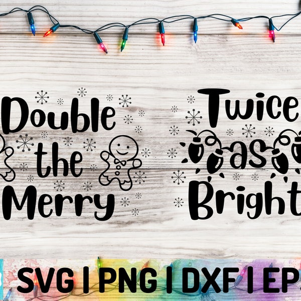 Twin Christmas Svg - Etsy