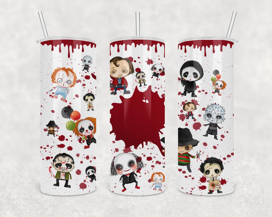 Dripping Blood Splatter Horror Movie Lover - Halloween - 20oz Skinny ...