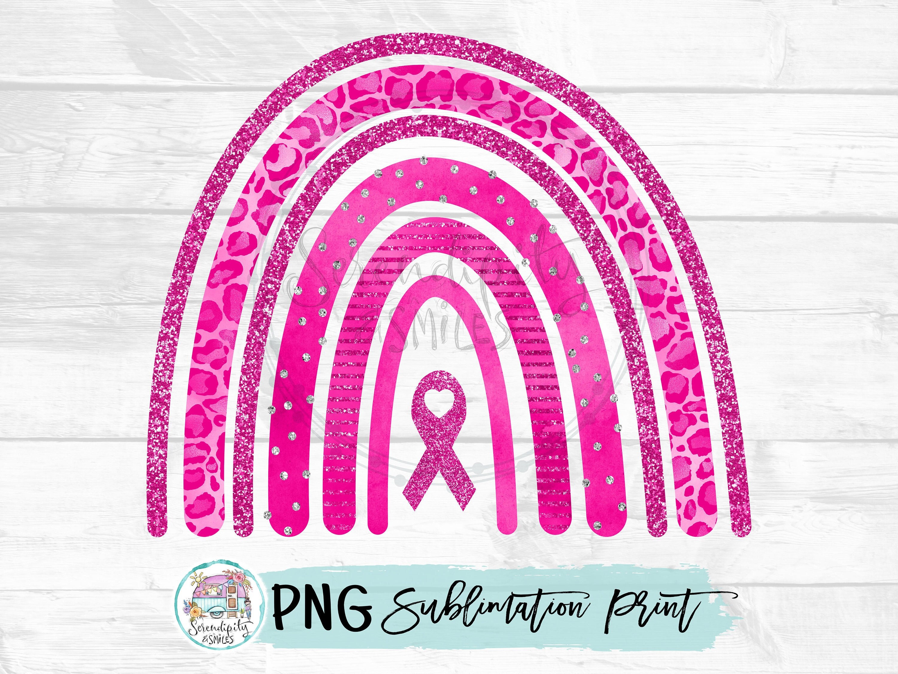 Pink Boho Rainbow Leopard Breast Cancer Awareness PNG - Etsy