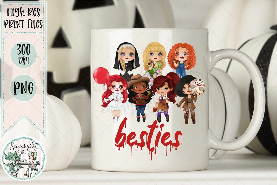 Besties Horror Girls PNG Sublimation or Print Digital Download ...