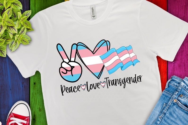 Peace Love Transgender LGBTQ Flag PNG Sublimation - Etsy