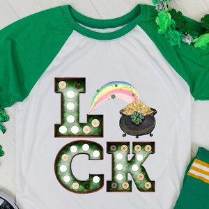 LUCK - Rainbow Pot of Gold PNG - Sublimation - St. Patrick's Day ...
