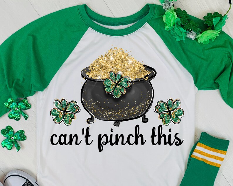 Can't Pinch This PNG Sublimation St. Patrick's Day | Etsy