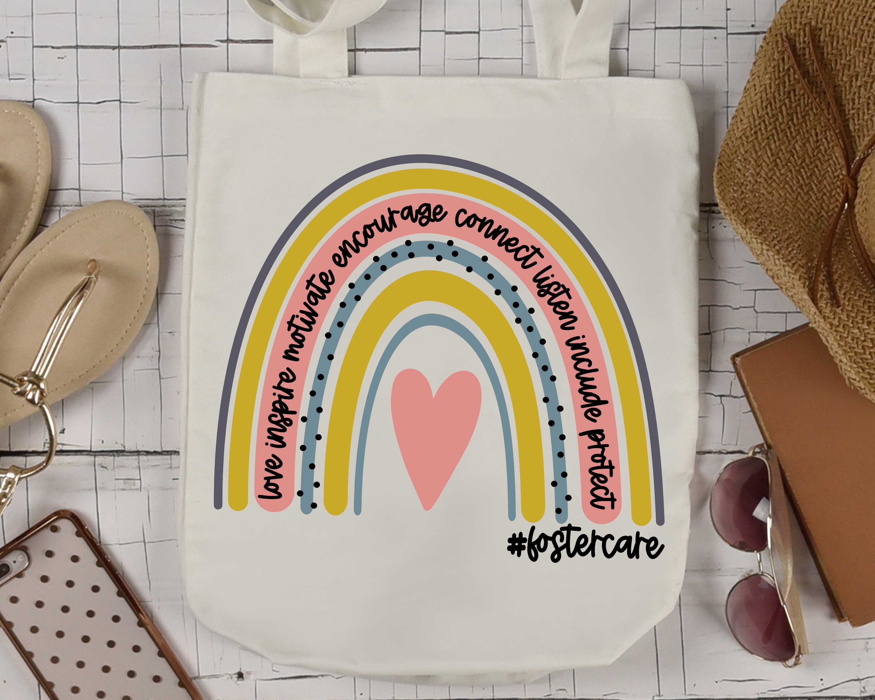 Foster Care Rainbow Svg Png Dfx Eps Files for Cutting - Etsy