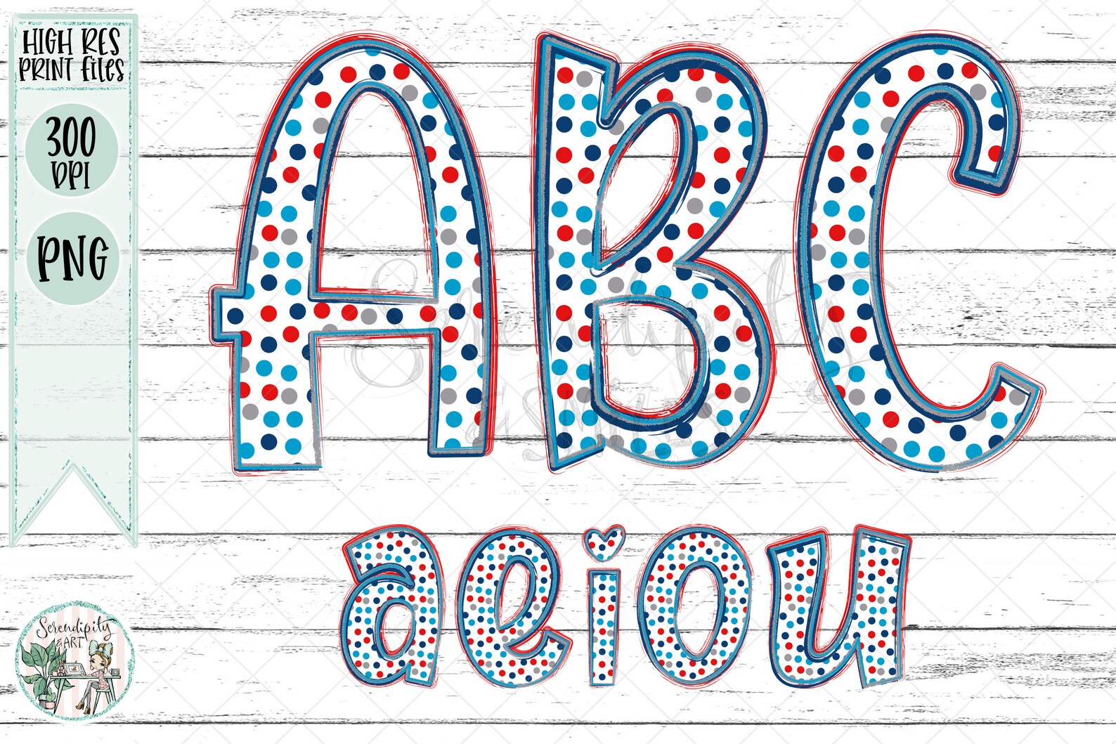 Patriotic Doodle Alphabet Set Clipart Accessories Included - Etsy