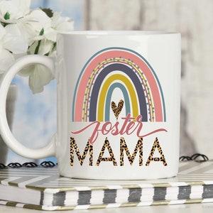Foster Mama - Boho Rainbow Leopard Print - Foster Care - PNG Printable ...