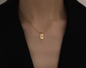 Number 7 Necklace | Etsy