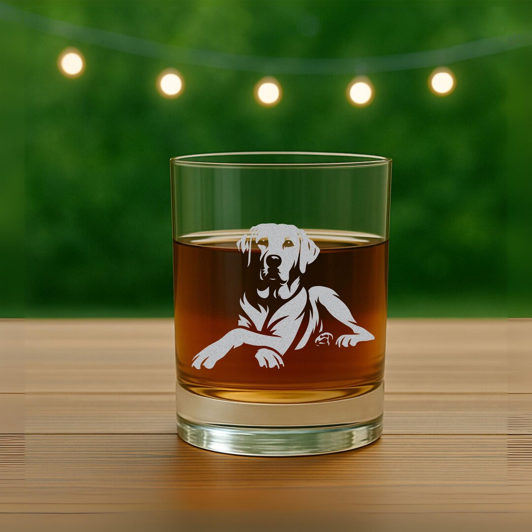 Laser Engraved Labrador Whiskey Glass: Hand-drawn Dog Lover Gift - Etsy