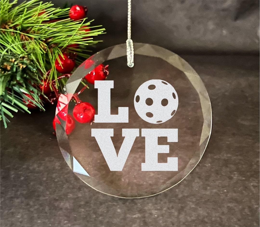 Pickleball Holiday Ornament LOVE Pickleball Pickleball Christmas ...