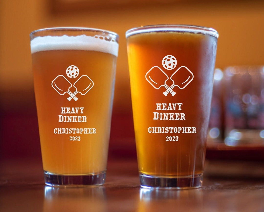 Custom Pickleball Beer Glass Heavy Dinker Funny - Etsy