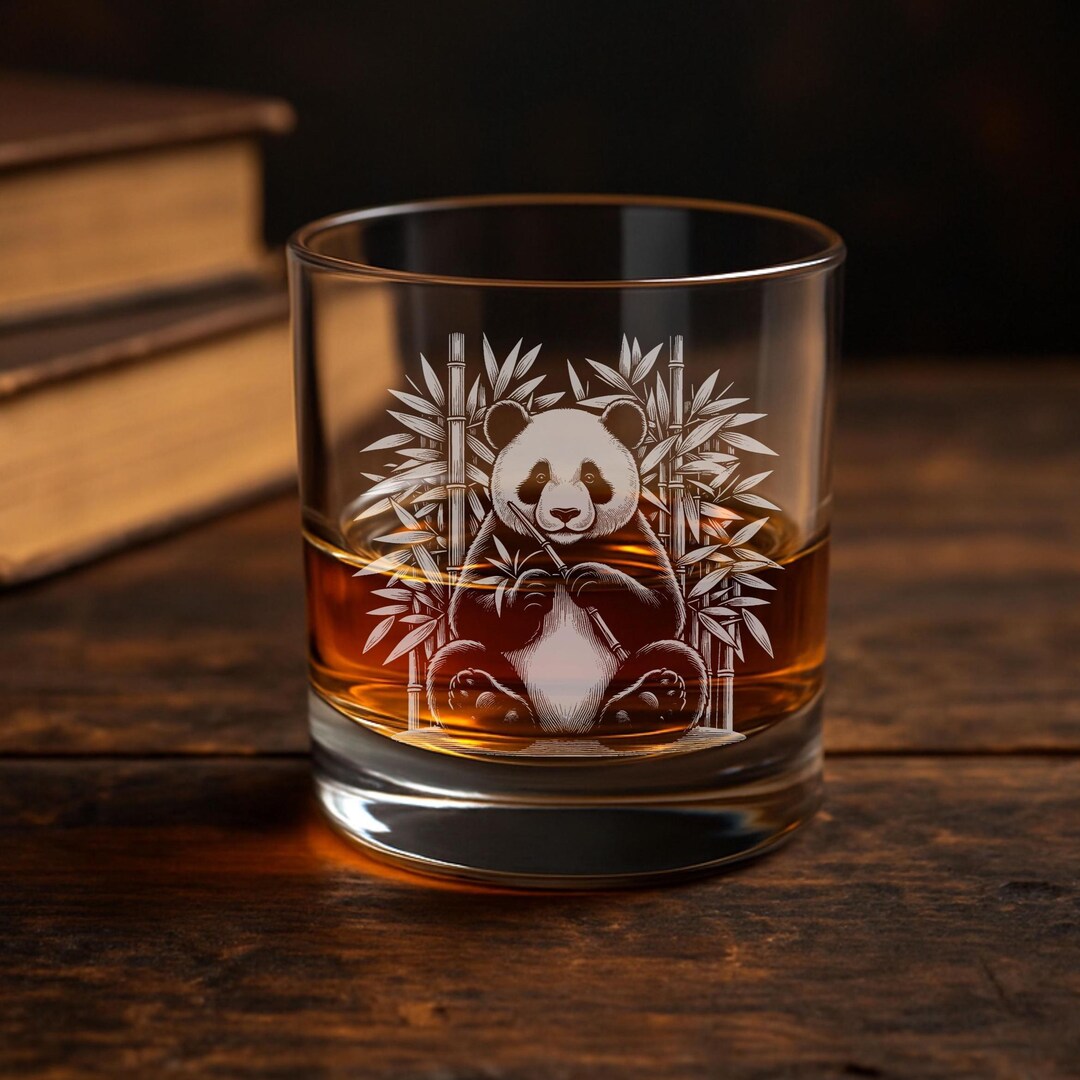 Panda Whiskey Glass - Panda Themed Gift - Whiskey, Wine, Pint Glasses ...
