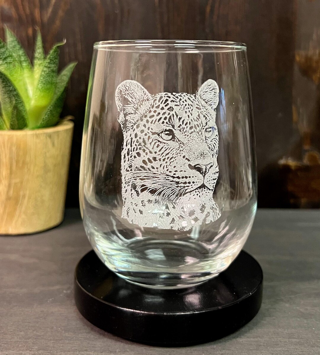 Cheetah Themed Glasses - Laser Engraved - Safari Wine Glass - Wild Cat ...