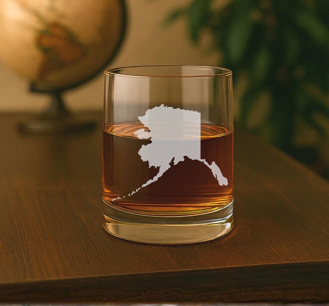 Alaska Whiskey Glass - US State Glass - Mix and Match - Etsy