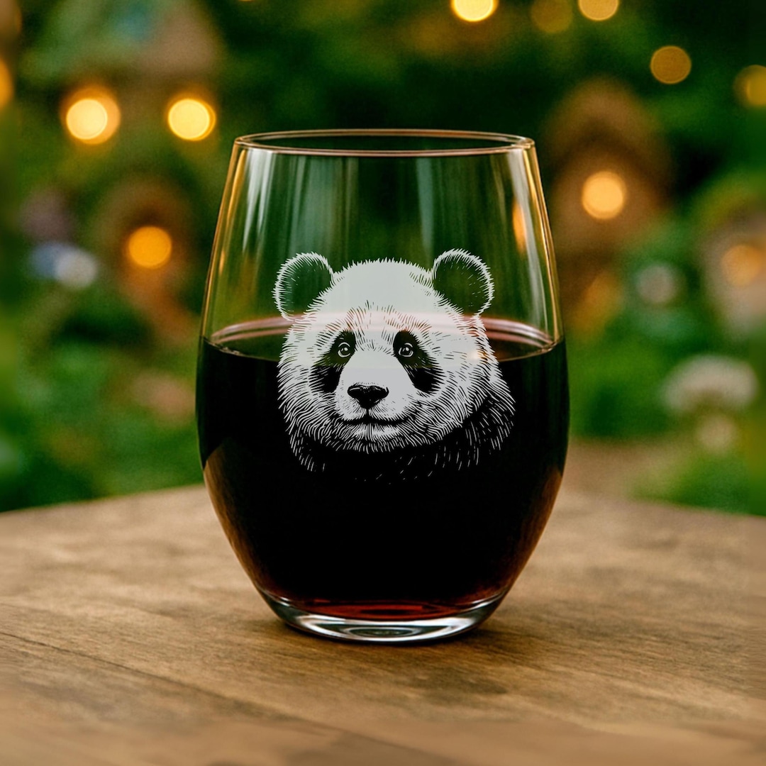 Panda Wine Glass – Cute Panda Gift, Whiskey, Pint Glasses - Etsy