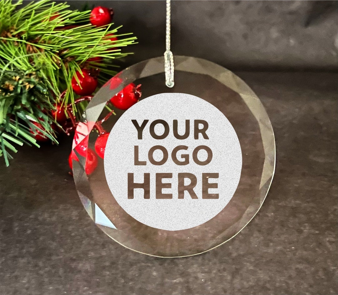 Company Logo Ornament - Corporate Holiday Ornament - Corporate Giveaway ...