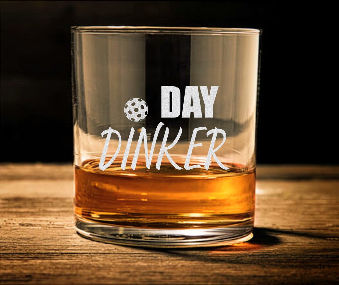 Pickleball Whiskey Glass - Day Dinking - Pickleball Gift Ideas - Great ...