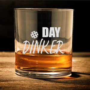 Pickleball Whiskey Glass - Day Dinking - Pickleball Gift Ideas - Great ...