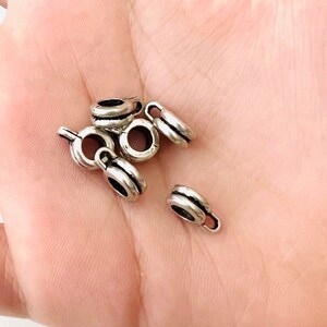 10 Bail Beads With Loop for Jewelry Making - Etsy