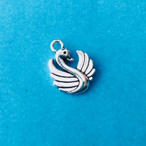 1,10,20 Silver Swan Charms-swan Pendant-bird Charms - Etsy