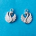 1,10,20 Silver Swan Charms-swan Pendant-bird Charms - Etsy