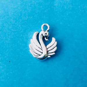 1,10,20 Silver Swan Charms-swan Pendant-bird Charms - Etsy