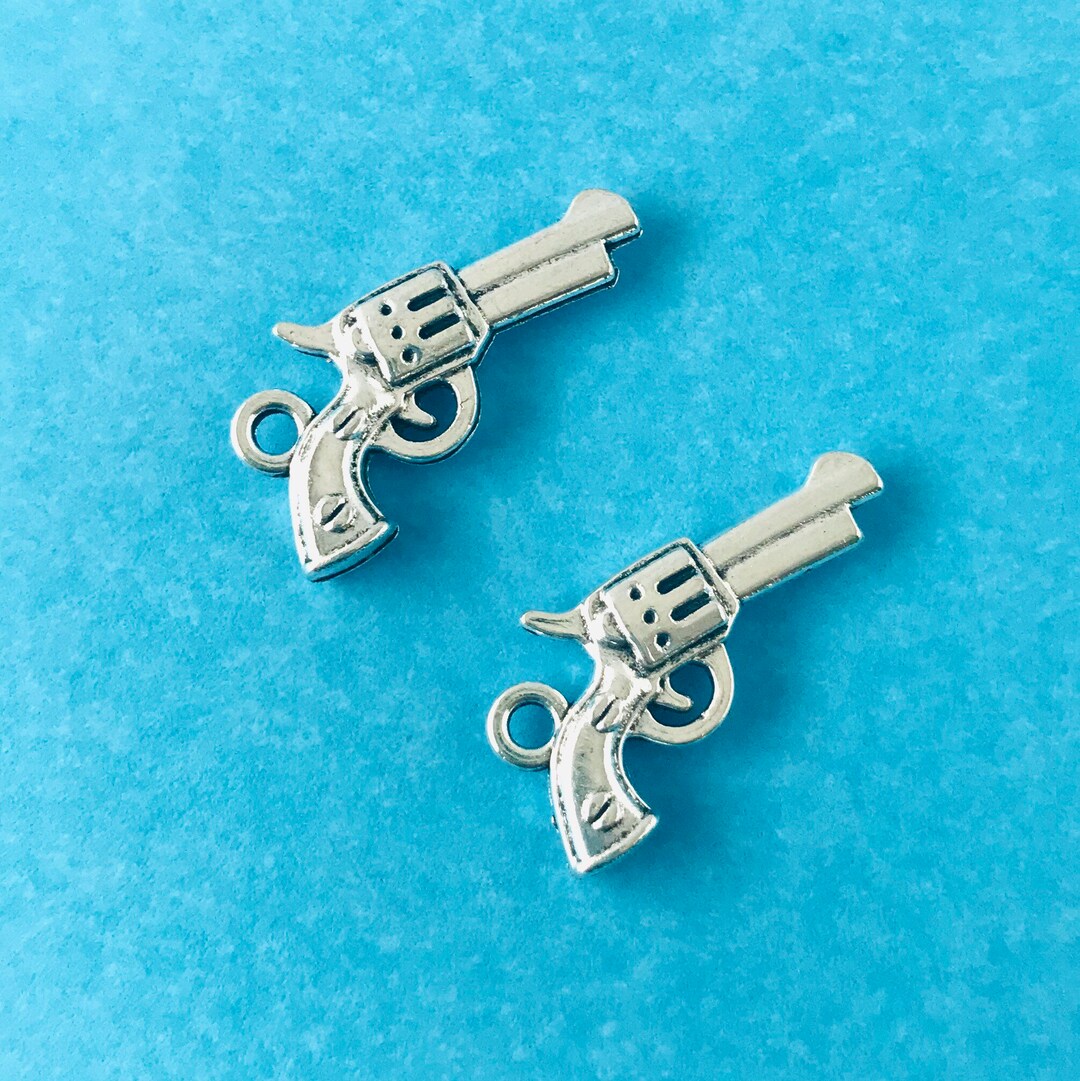 10 Hand Gun Charmrevolver Pistol Charmpolice Charm - Etsy