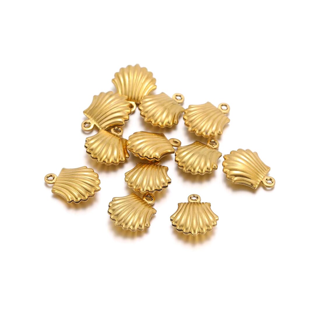 Sea Shell Summer Beach Charms-stainless Steel Charms - Etsy