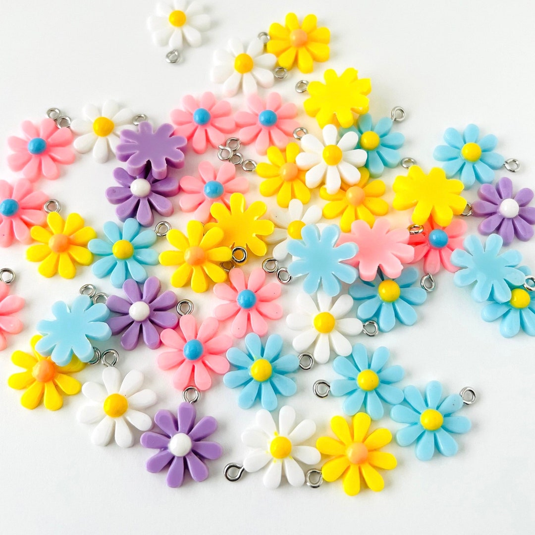 Daisy Charms-resin Flatback Flower Charms for Earrings,pendant DIY - Etsy