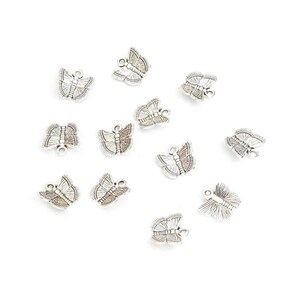 Silver Butterfly Charms Retro Style-small Butterfly Pendants-simple ...