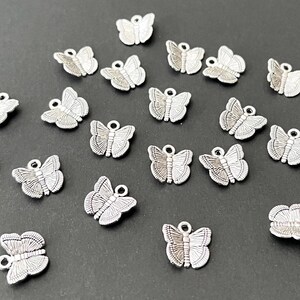 Silver Butterfly Charms Retro Style-small Butterfly Pendants-simple ...