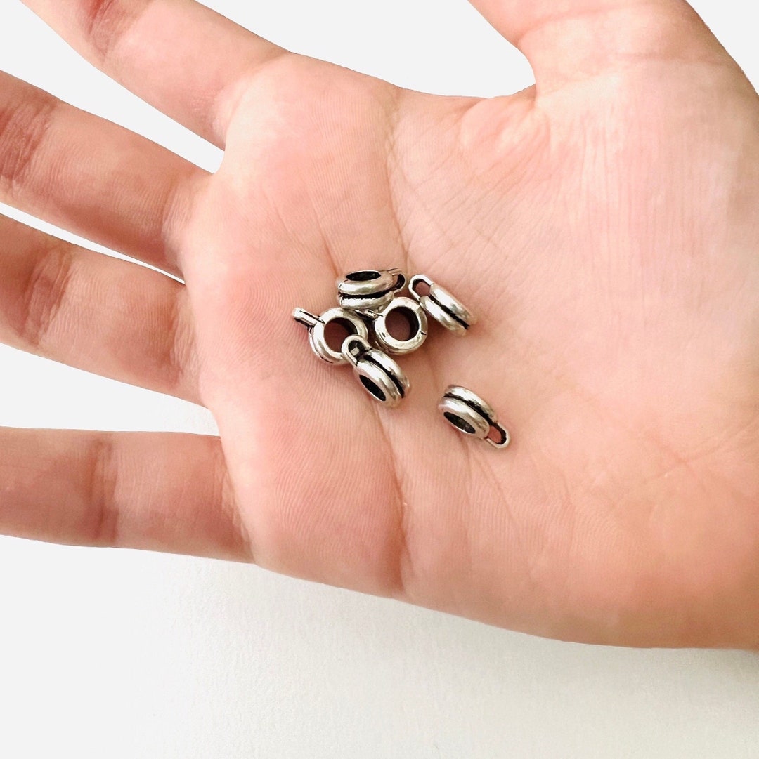 10 Bail Beads With Loop for Jewelry Making - Etsy