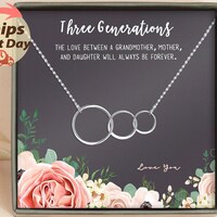 Three Generations Necklace Gifts for Grandma Mother Daughter Christmas ...