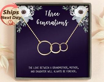 Generations Necklace Set 24k Gold Sterling Silver Family - Etsy