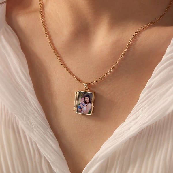 Locket Necklace With Photo - Etsy